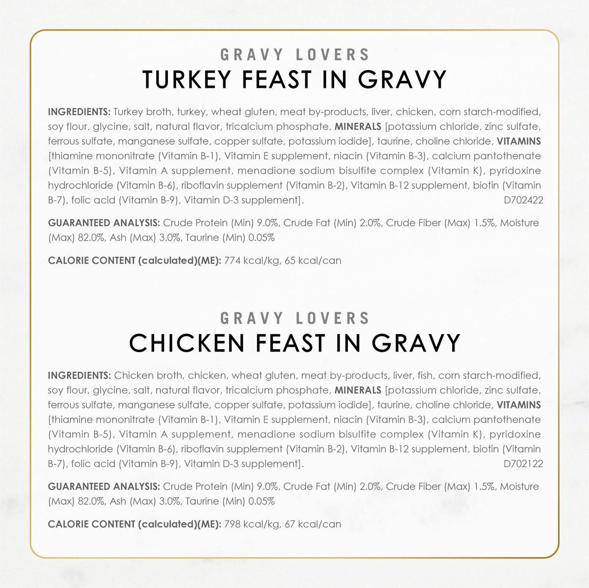 FANCY FEAST Gravy Lovers Poultry & Beef Feast Variety Pack Canned Cat ...