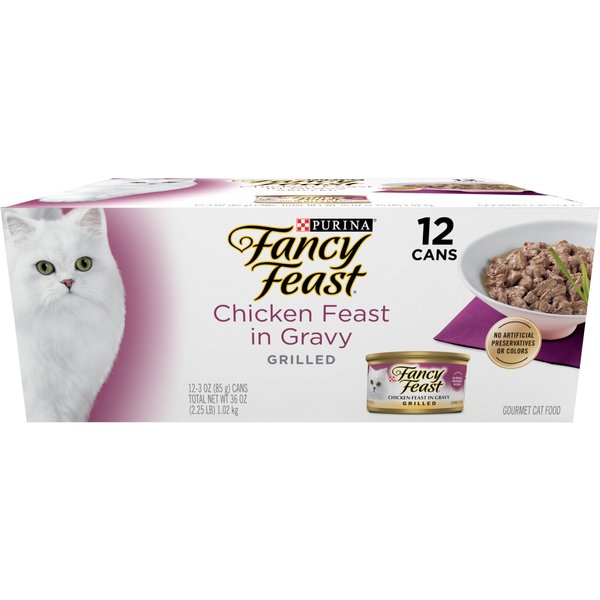FANCY FEAST Grilled Chicken Feast in Gravy Wet Cat Food, 3-oz can, case ...