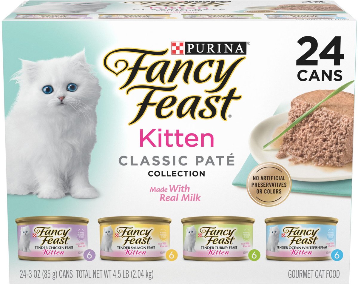 FANCY FEAST Kitten Classic Pate Tender Poultry & Fish Variety Pack ...