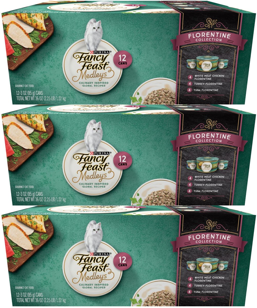FANCY FEAST Medleys Florentine Collection Pack Canned Cat Food, 3-oz ...
