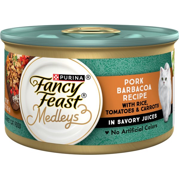 FANCY FEAST Medleys Pork Barbacoa with Rice, Tomatoes & Carrots in ...