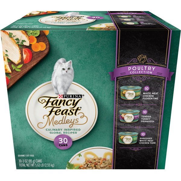 FANCY FEAST Grilled Poultry & Beef Feast Variety Pack Canned Cat Food ...