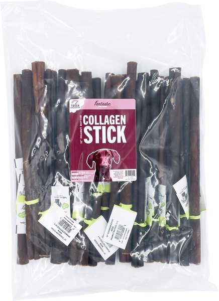 FANTASTIC DOG CHEWS 12-inch Collagen Stick with Peanut Butter Dog Chew ...