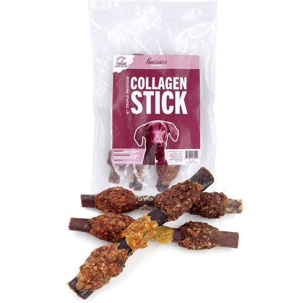 FANTASTIC DOG CHEWS 6-inch Braided Collagen Dog Chew, 3 count - Chewy.com