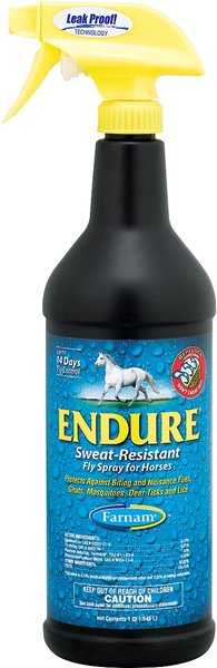 FARNAM Endure Sweat Resistant Horse Fly Spray, 32-fl oz bottle - Chewy.com