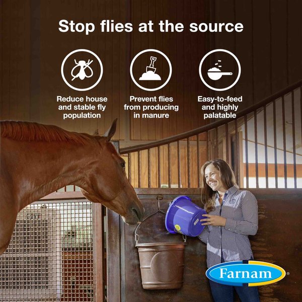 FARNAM SimpliFly Feed-Thru Fly Control Pellets Horse Supplement, 3.75 ...