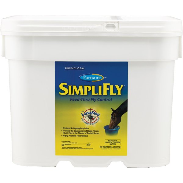 FARNAM SimpliFly Feed-Thru Fly Control Pellets Horse Supplement, 50-lb ...