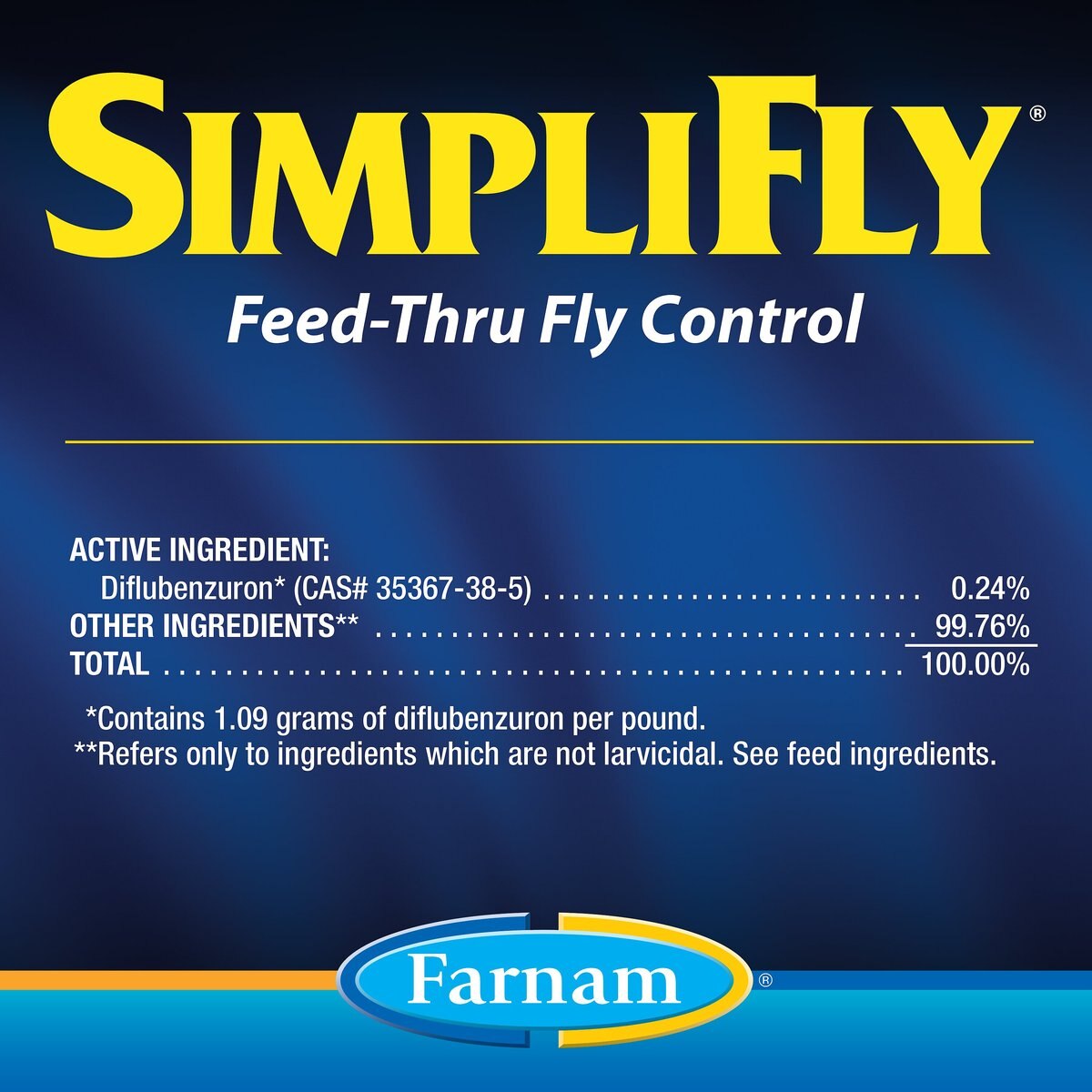FARNAM SimpliFly Feed-Thru Fly Control Pellets Horse Supplement, 50-lb ...