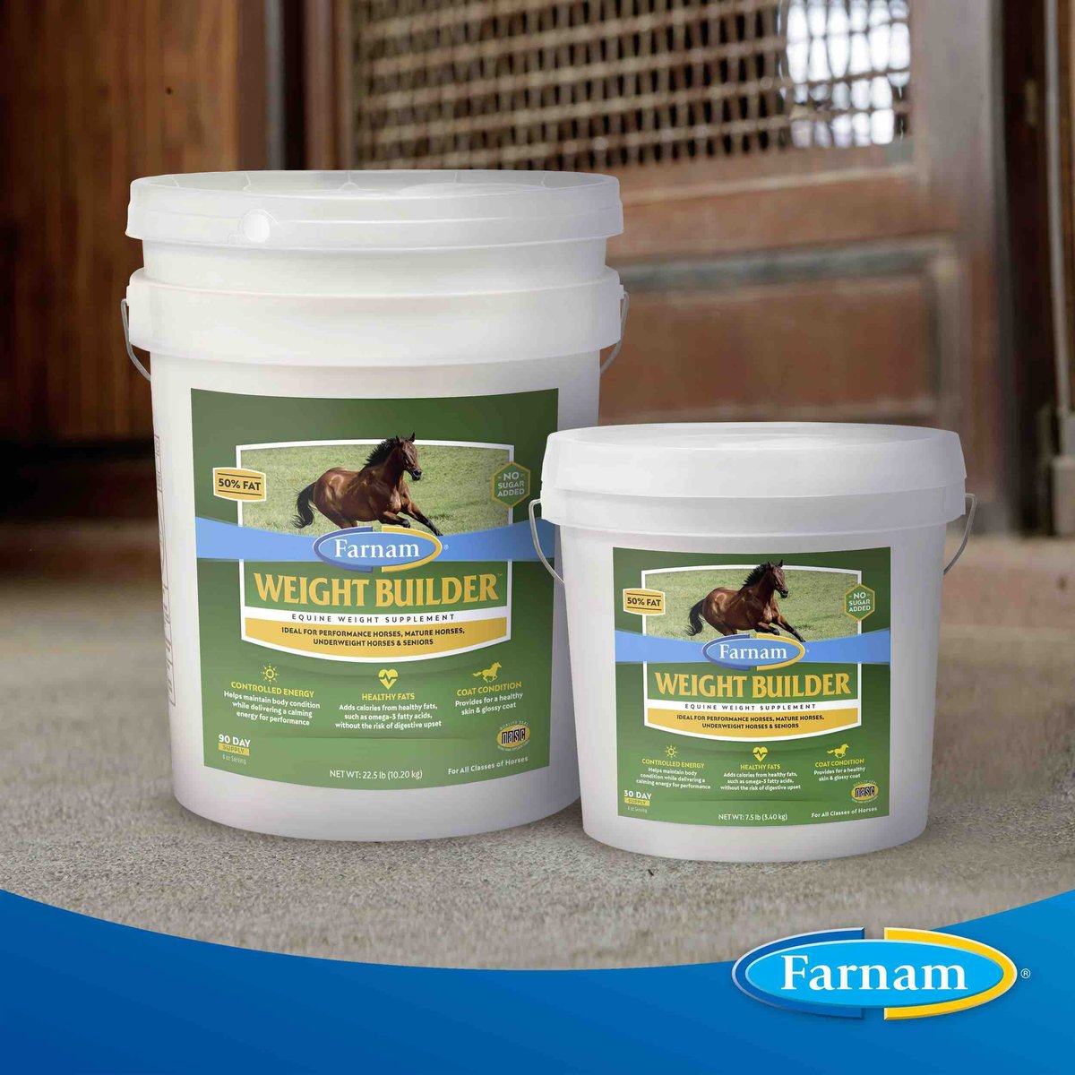 FARNAM Weight Builder Weight Support Supplement for Horses, 22.5-lb, 90 ...