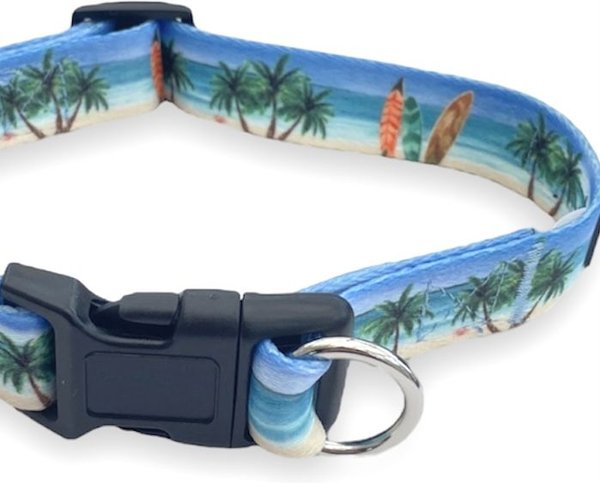 FEARLESS PET Safe Cinch Dog Collar, Beach Life, Small/Medium - Chewy.com