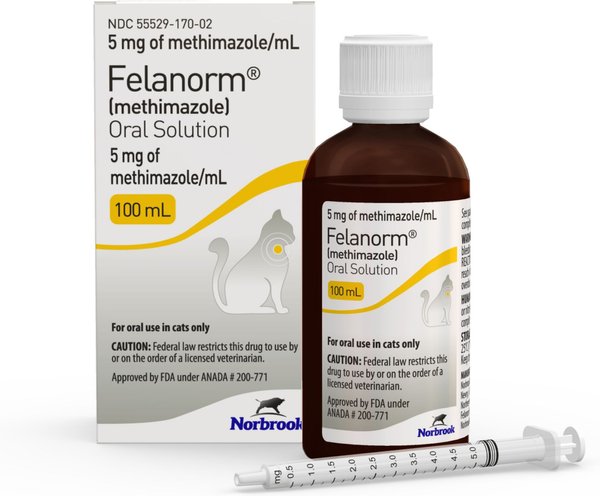FELANORM (Methimazole) Oral Solution for Cats, 5 mg/mL, 100 mL - Easy ...