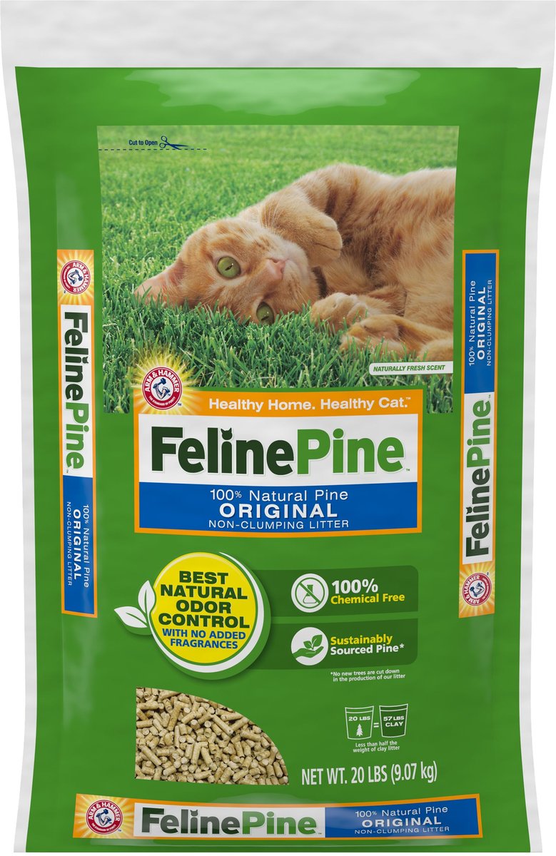 FELINE PINE Original Non-Clumping Wood Cat Litter, 40-lb bag - Chewy.com