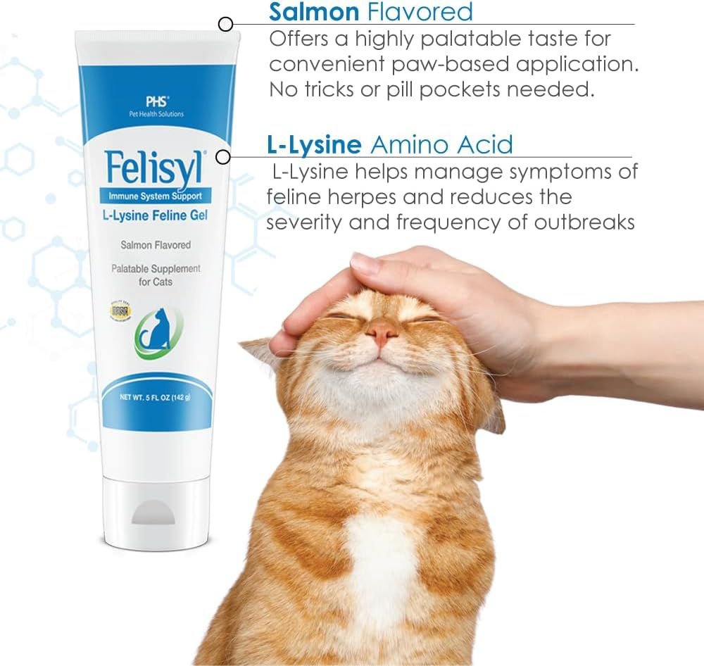 FELISYL Lysine Gel Salmon Flavored Immune System Support Healthy Tissue ...