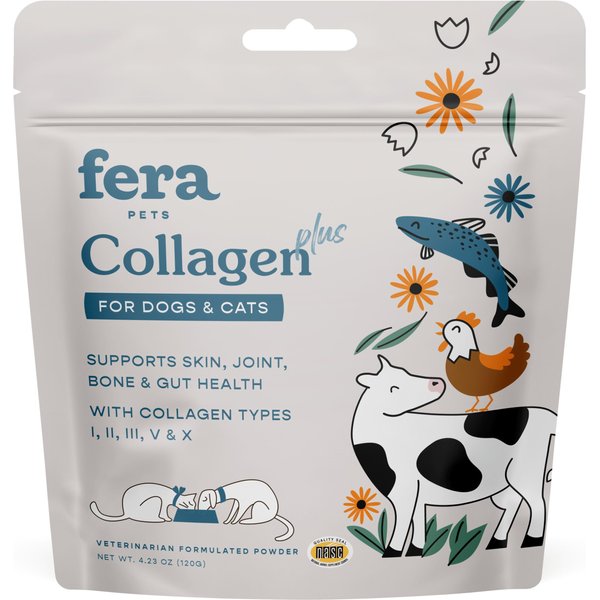 FERA PETS Collagen Plus Powder Joint Supplement for Dogs & Cats, 60-tsp ...