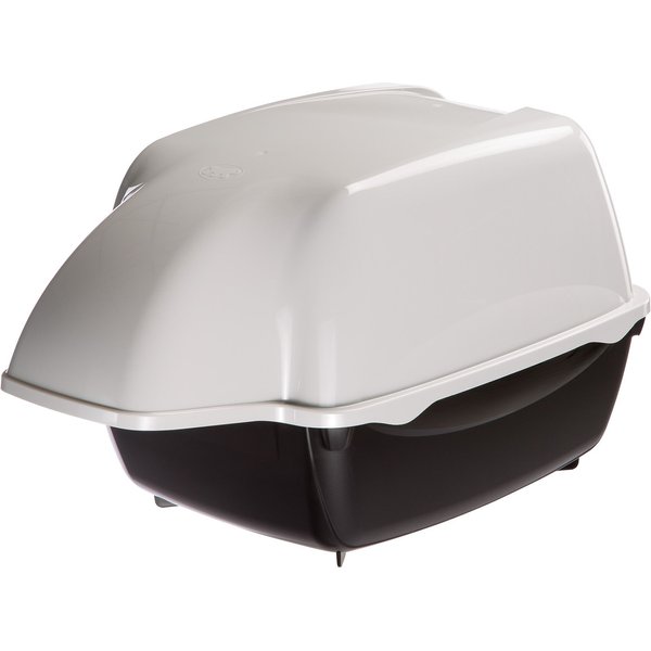 FERPLAST Cosmic Outdoor Hooded Cat Litter Box, Black - Chewy.com