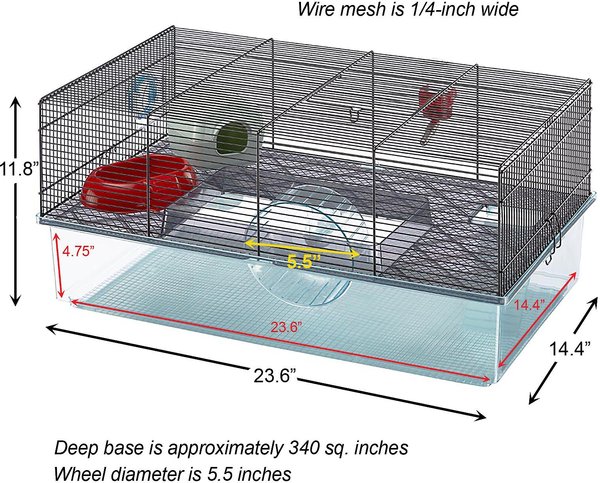 FERPLAST Favola Hamster Cage, Black - Chewy.com