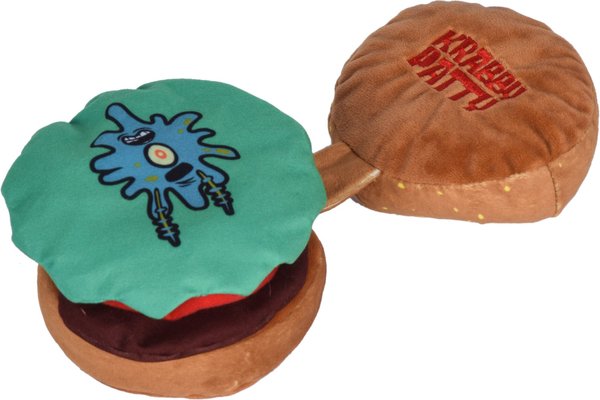 FETCH FOR PETS SpongeBob Krabby Patty Squeaky Plush Dog Toy - Chewy.com