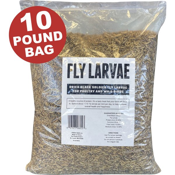 FICKLE FOWL Bag Fly Larvae Farm Treat, 10-lb bag - Chewy.com