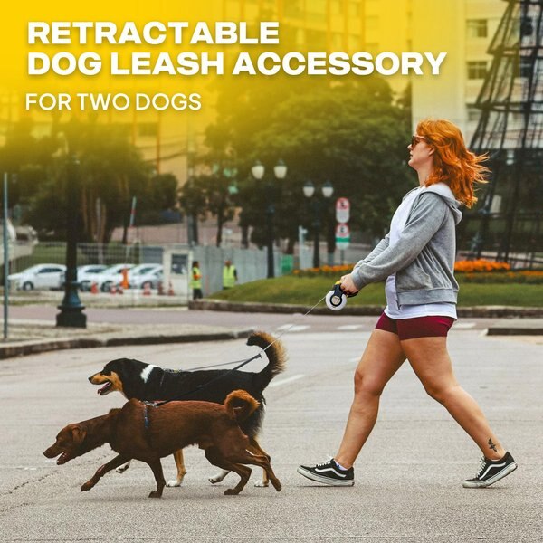 FIDA Double Leader Dog Leash, 2.5-ft long, 3/8-in wide, Black - Chewy.com