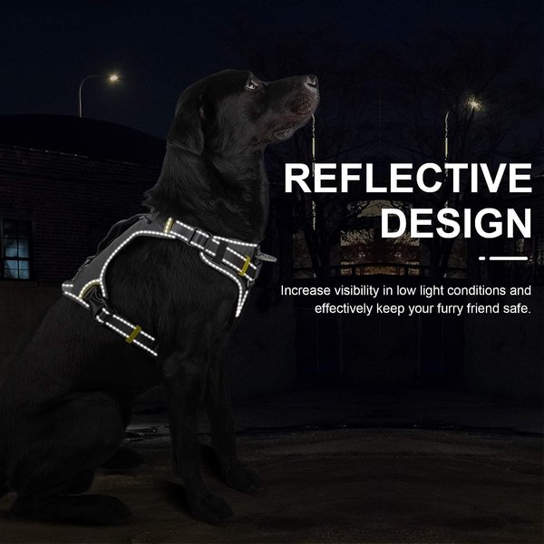 FIDA No Pull Dog Harness, Black, X-Large: 29.1 to 40.9-in chest - Chewy.com