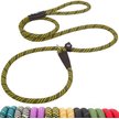 FIDA Rope Slip Training Dog Leash, 6-ft long, 1/2-in wide, Yellow ...