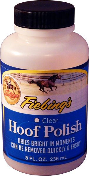 FIEBING'S Water Based Horse Hoof Polish, Clear, 8-oz jar - Chewy.com