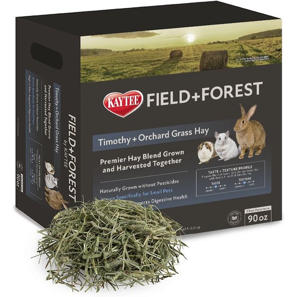 FIELD+FOREST BY KAYTEE Timothy & Orchard Grass Small Pet Hay, 90-oz box - Chewy.com