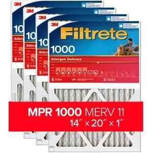 FILTRETE Allergen Defense 1000 MPR Air Filter, 4 count, 14 x 20 inches - Chewy.com