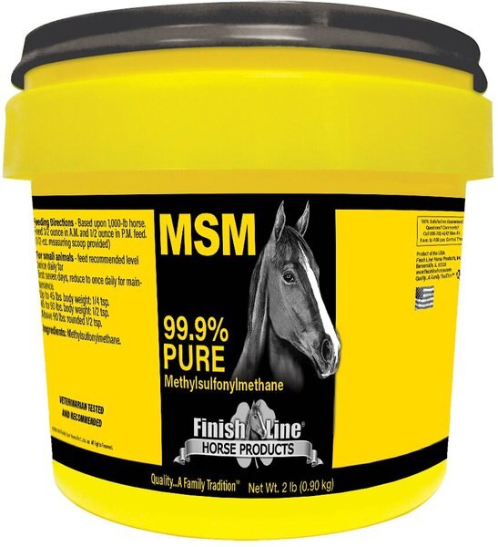 FINISH LINE MSM Joint Support Powder Horse Supplement, 2-lb tub - Chewy.com