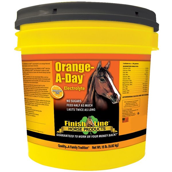 FINISH LINE Orange-A-Day Electrolyte Powder Orange Flavor Horse ...