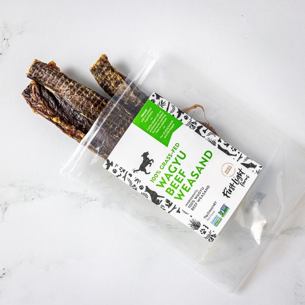 FIRST LIGHT FARMS Wagyu Beef Weasand 100% Grass Fed Bully Sticks Dog ...