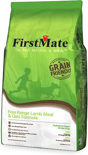 FIRSTMATE Grain Friendly Free Range Lamb Meal & Oats Formula Dog Food ...