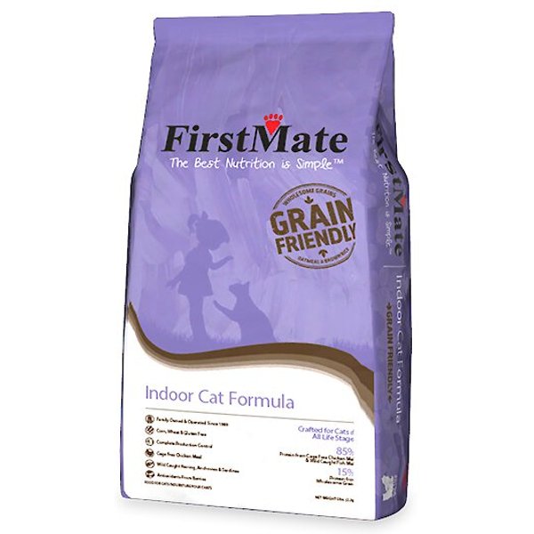 FIRSTMATE Grain Friendly Indoor Cat Formula Cat Food, 5-lb bag - Chewy.com