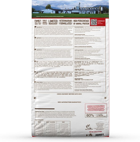 FIRSTMATE New Zealand Beef Limited Ingredient Grain-Free Dry Dog Food ...