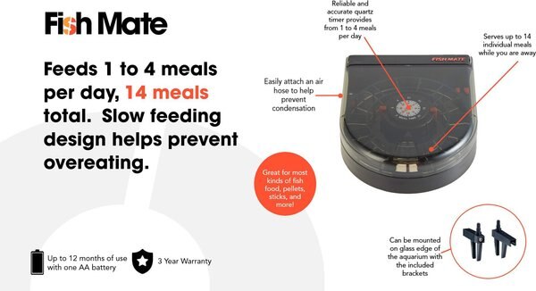 FISH MATE F14 Aquarium Fish Feeder - Chewy.com