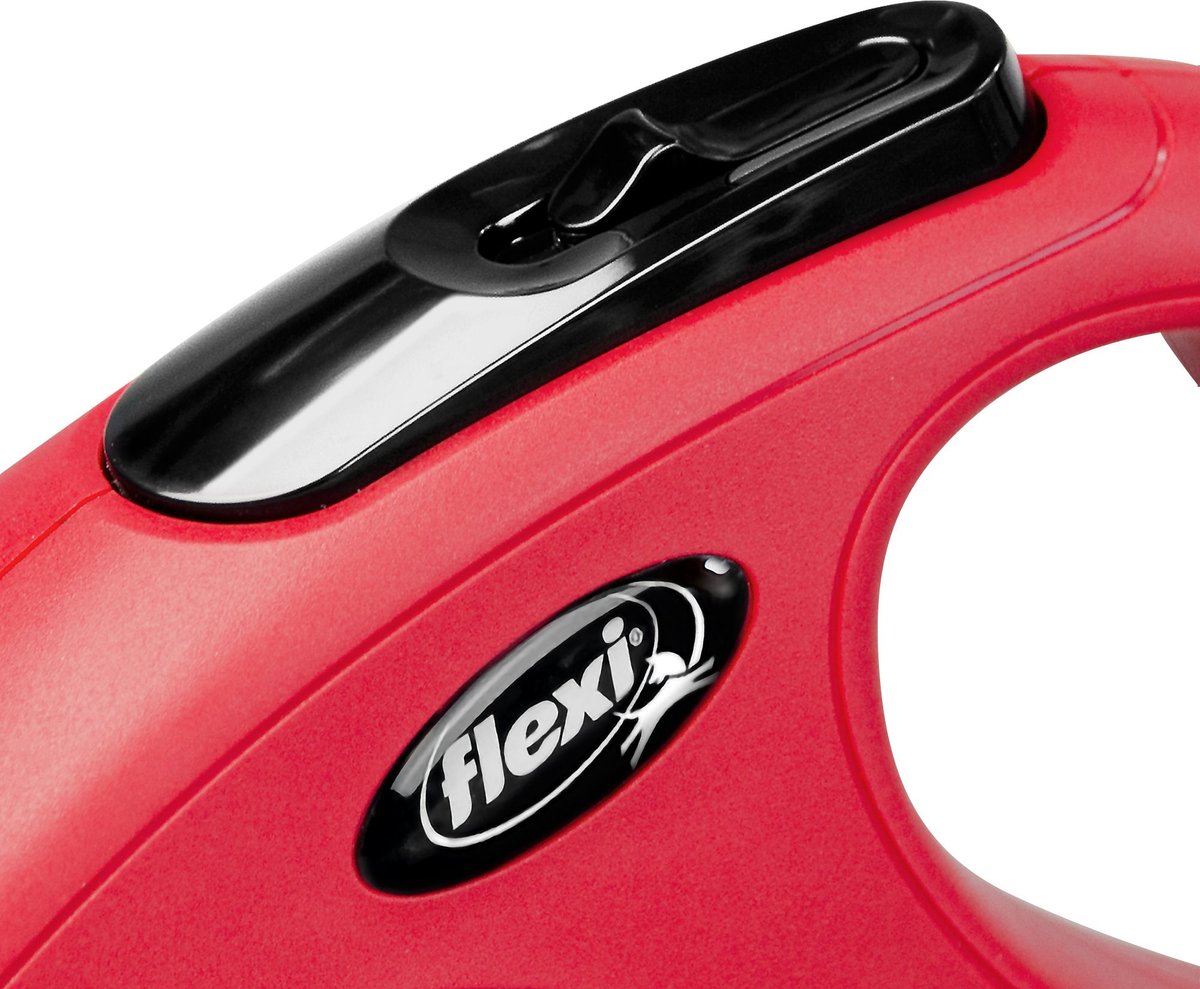 FLEXI Classic Nylon Tape Retractable Dog Leash, Red, Small: 16-ft long ...