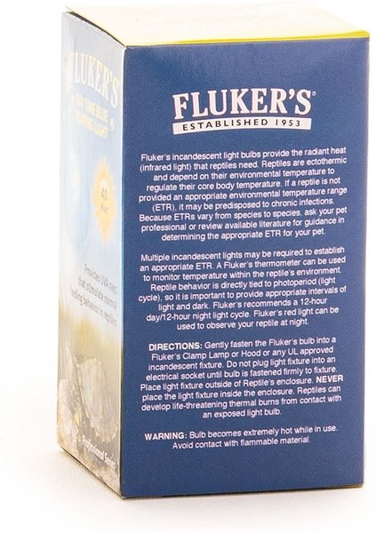 FLUKER'S Blue Daylight Incandescent Reptile Bulb, 40-watt - Chewy.com