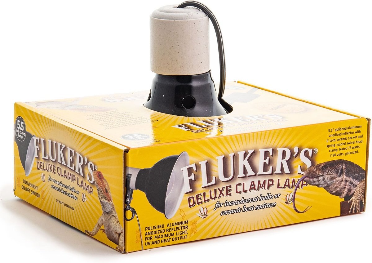 FLUKER'S Ceramic Clamp Lamp, 5.5-in - Chewy.com
