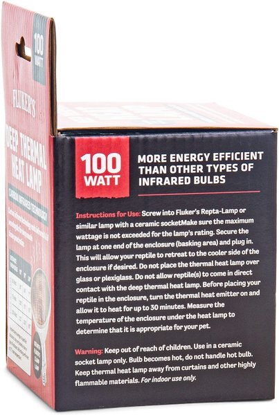 FLUKER'S Deep Thermal Heat Lamp Reptile Bulb, 100 watt - Chewy.com