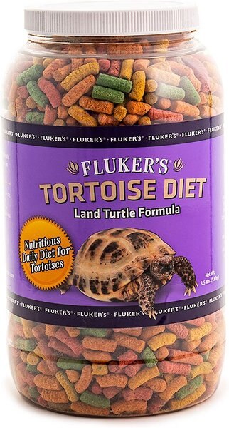 FLUKER'S Large Pellet Tortoise Diet Land Turtle Food, 3.5-lb jar ...
