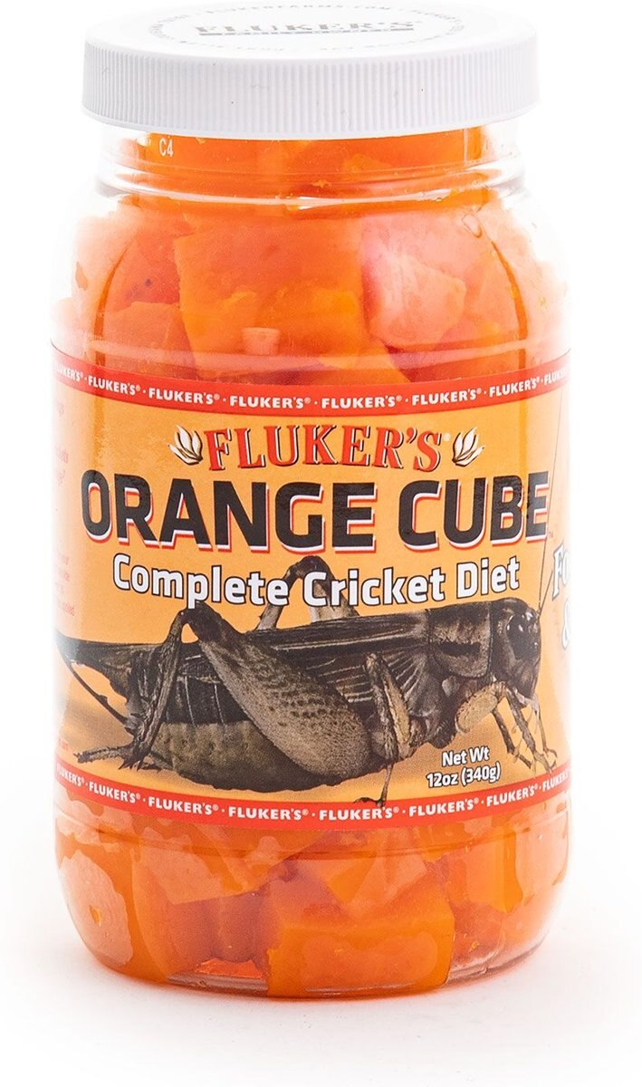 FLUKER'S Orange Cube Complete Cricket Diet Reptile Supplement, 12-oz ...