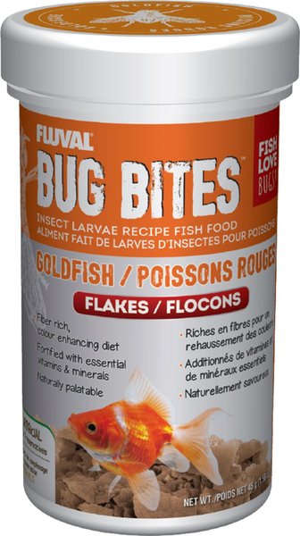 FLUVAL Bug Bites Goldfish Formula Flakes Fish Food, 1.58-oz - Chewy.com