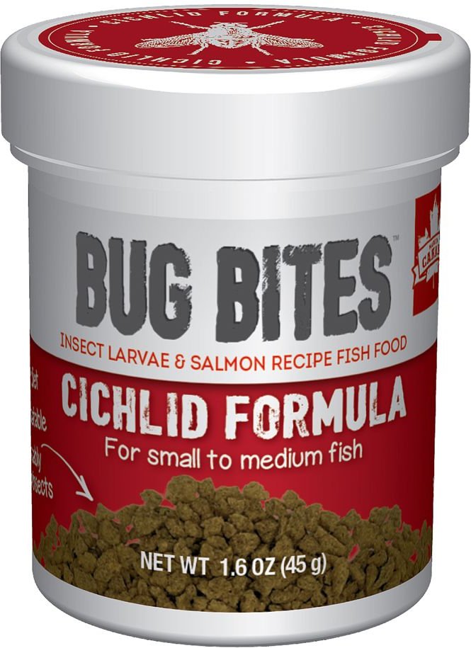 FLUVAL Fl Bug Bites Cichlid Formula Small Granules Fish Food, 1.6-oz ...