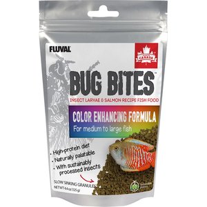 FLUVAL Bug Bites Color Enhancer Tropical Freshwater Formula Flakes Fish ...