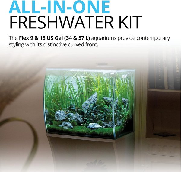 FLUVAL Flex Aquarium Kit, White, 15-gal - Chewy.com
