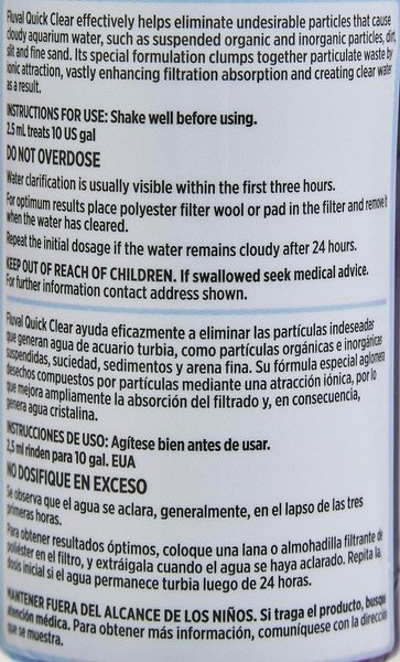 FLUVAL Quick Clear Cloudy Water Treatment, 4-oz bottle - Chewy.com