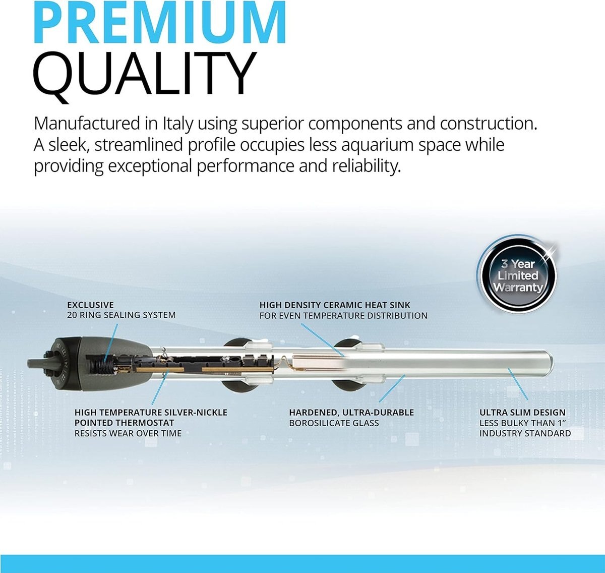 FLUVAL Submersible Glass Aquarium Heater, 50-watt - Chewy.com