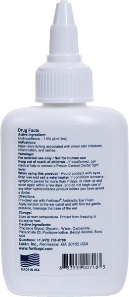 FORTICEPT Anti-Itch Ear Infection Treatment Drops for Dogs & Cats, 2-fl ...