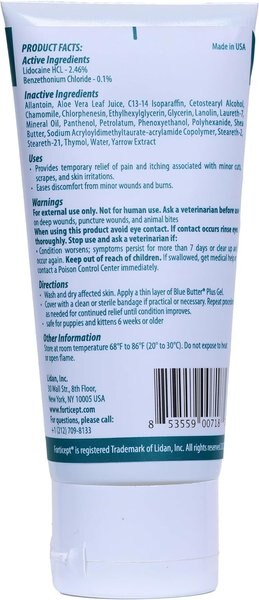 FORTICEPT Blue Butter Plus Pain Relief Anti-Itch Gel for Dogs & Cats, 2 ...