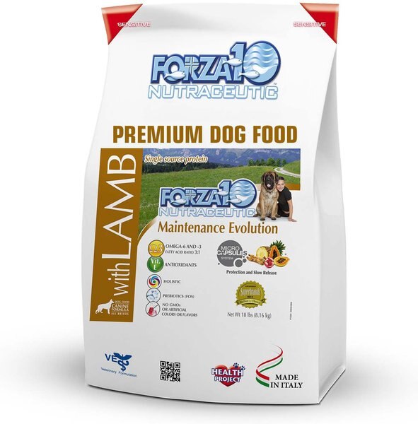 Discontinued - FORZA10 Nutraceutic Maintenance Evolution Lamb Dry Dog Food, 18-lb bag - Chewy.com